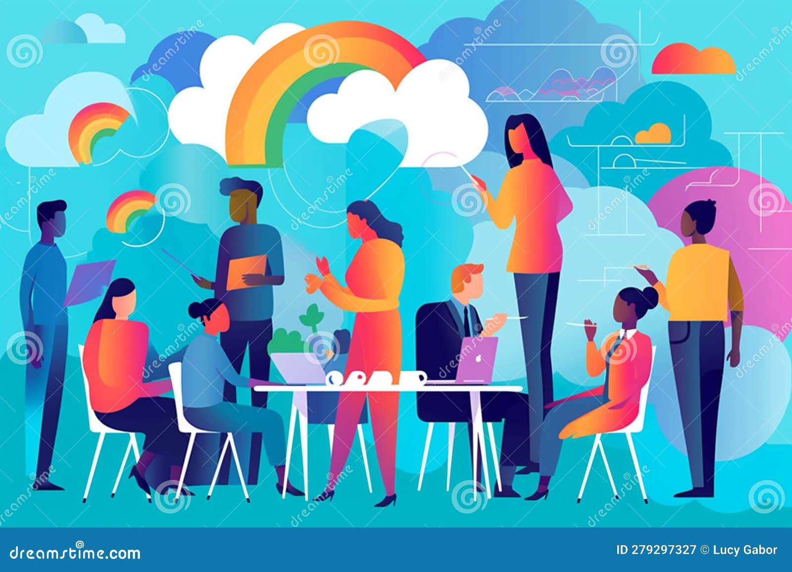 Teamwork in a Company. Discussion, Analization Data Charts, and ...