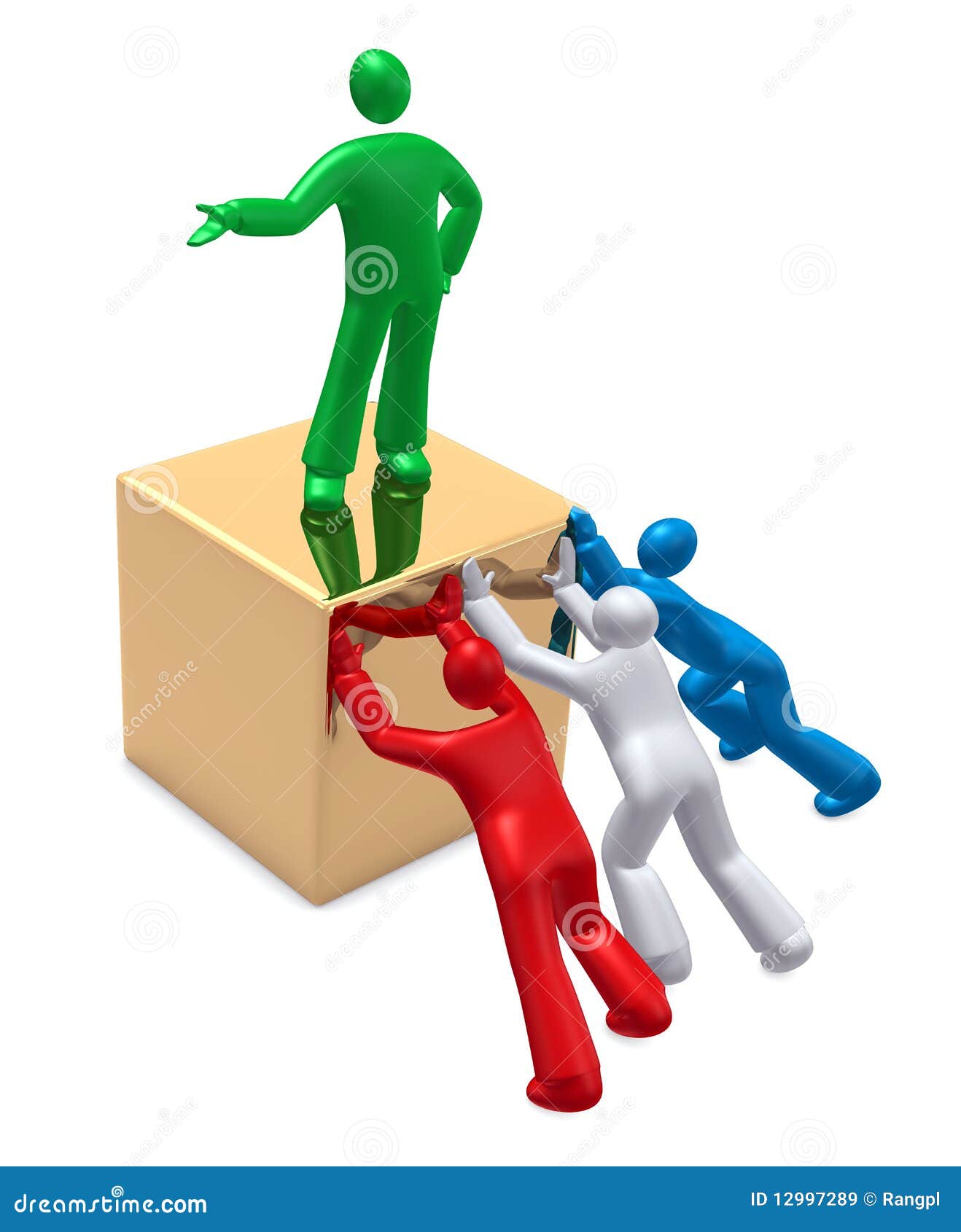 Teamwork or competition? stock illustration. Illustration of leadership ...