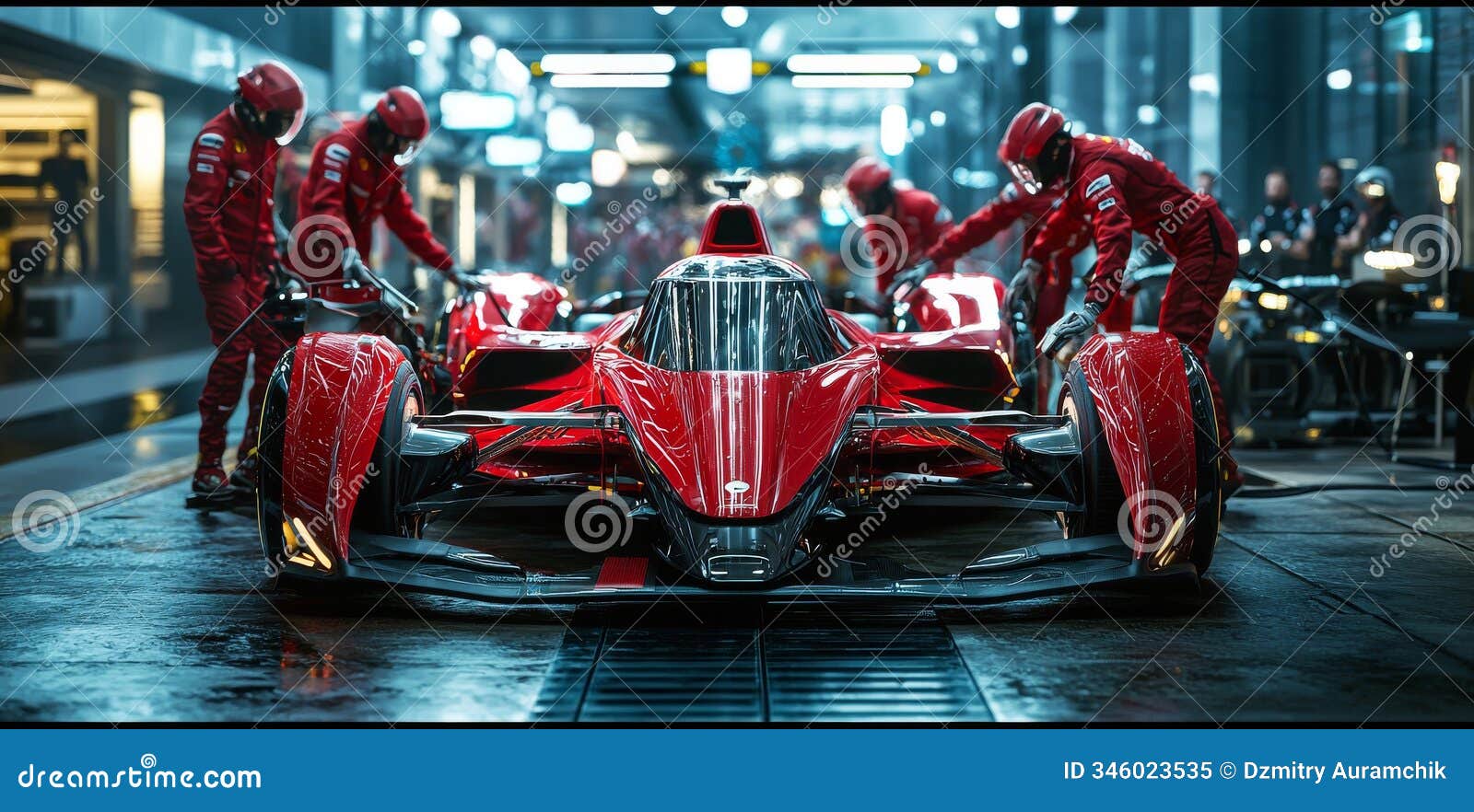 Teamwork and Competition Concept for Formula 1 Race Car Pit Stop with ...