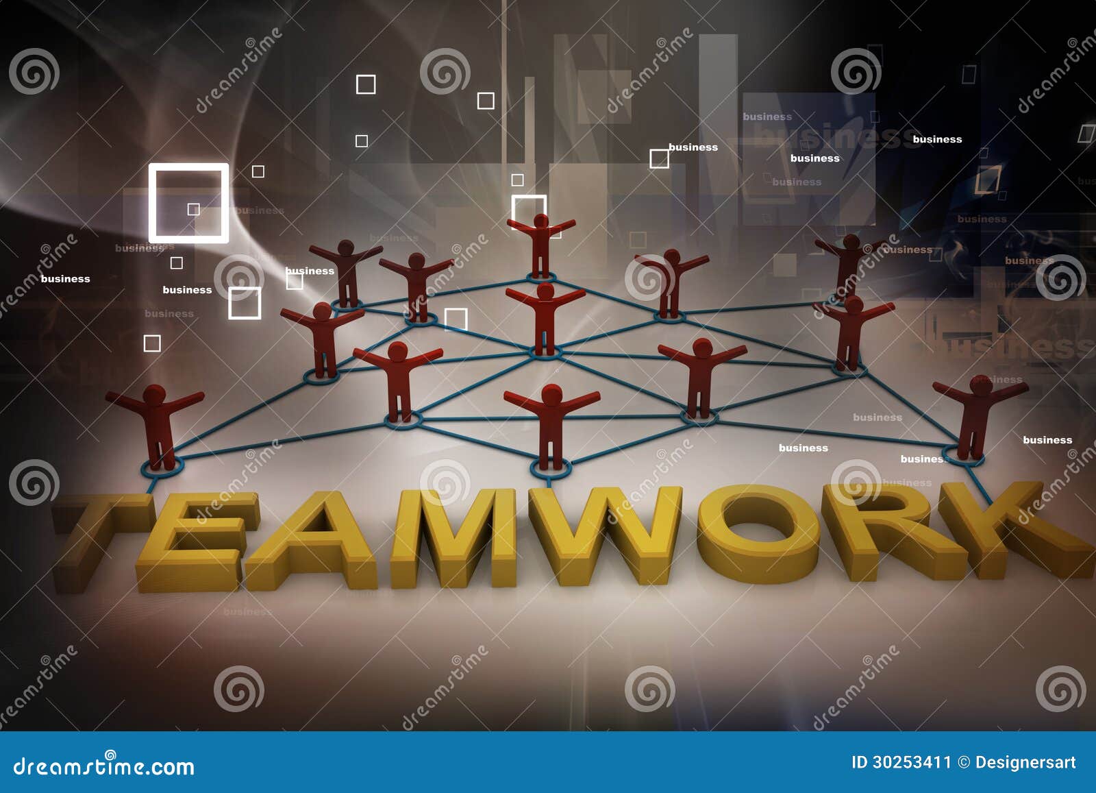 Teamwork concept stock illustration. Illustration of goal - 30253411