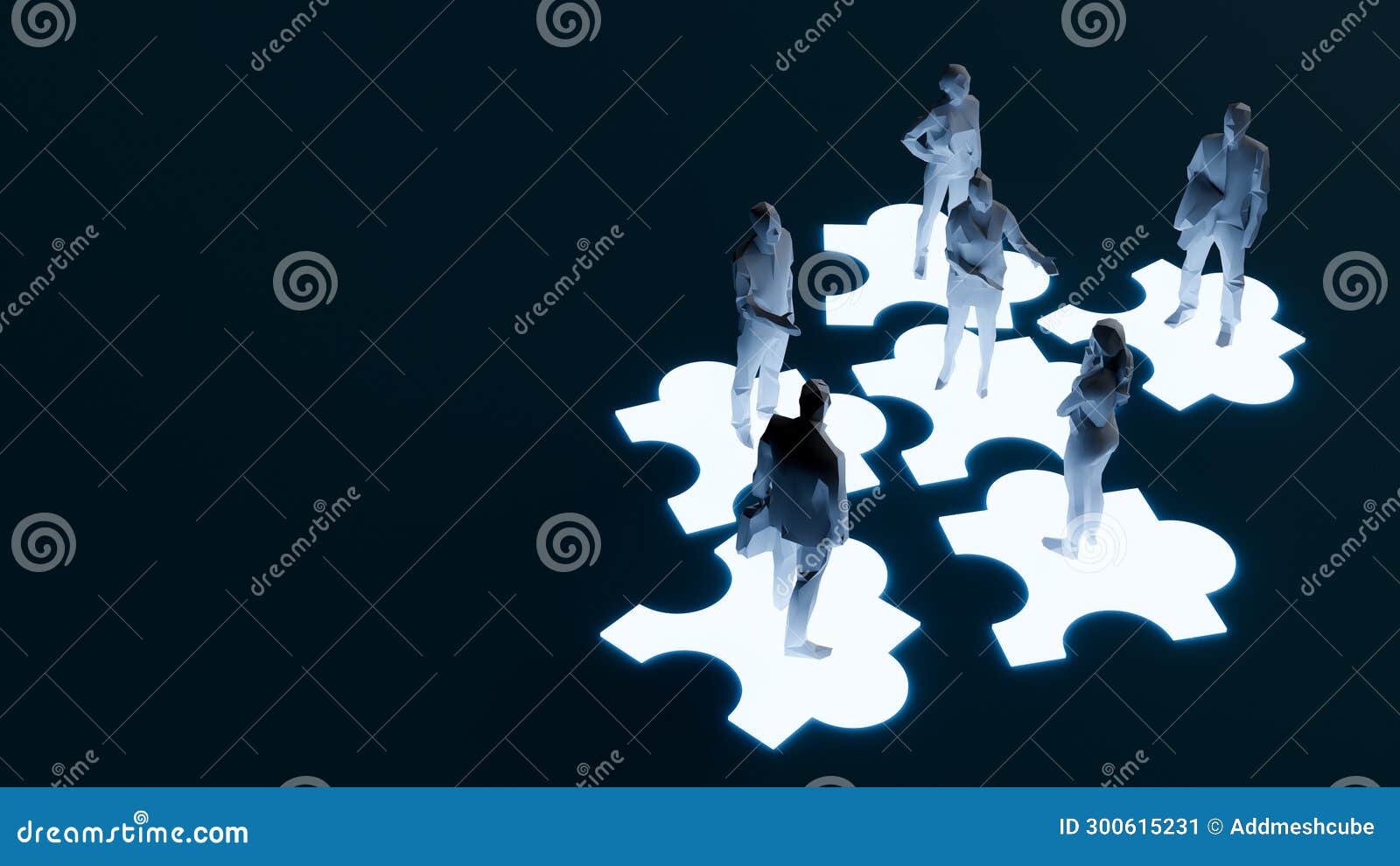Teamwork Concept Background Where People Collaborate on Puzzle Pieces ...