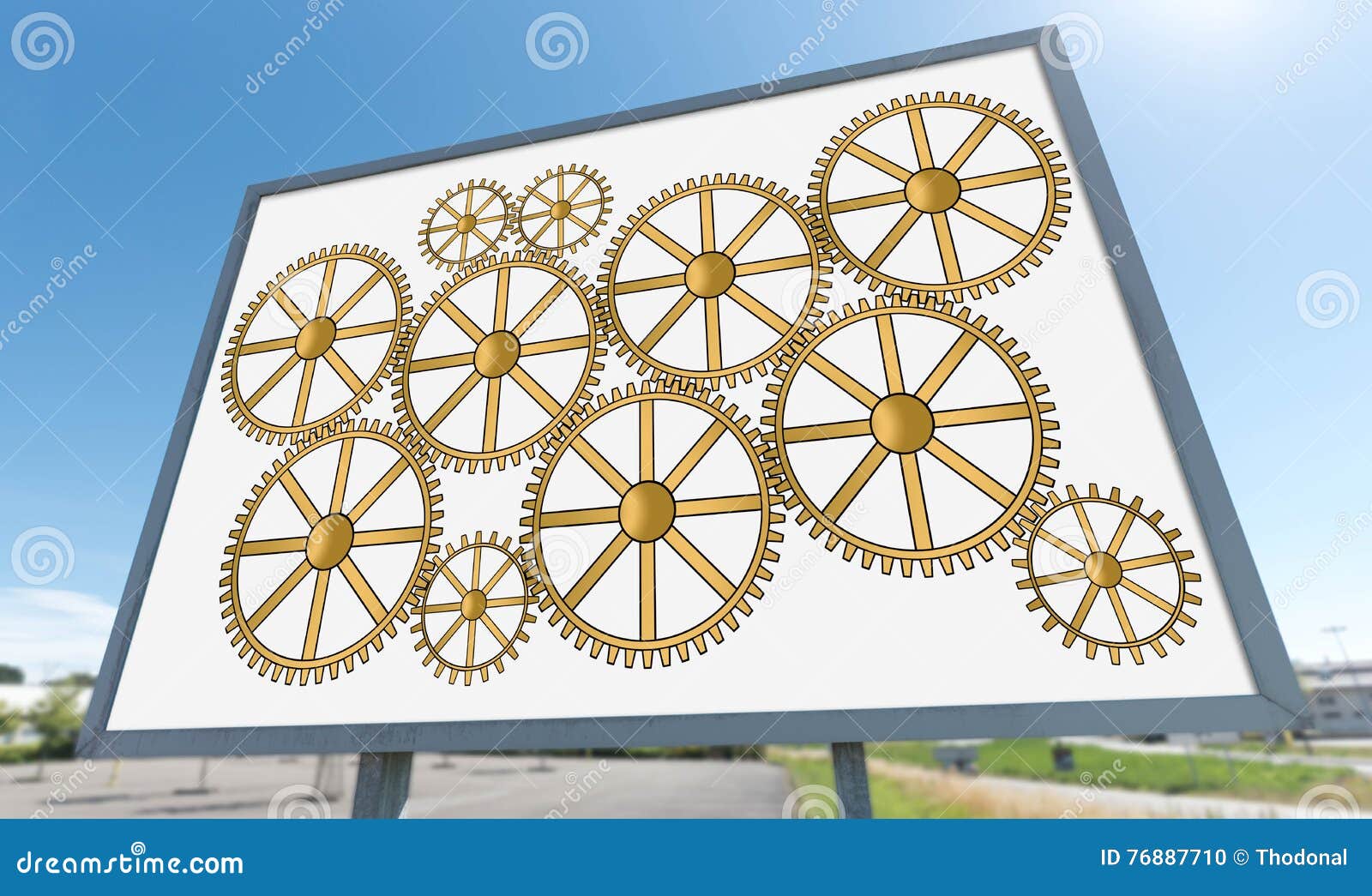 Teamwork Concept on a Billboard Stock Photo - Image of strength ...