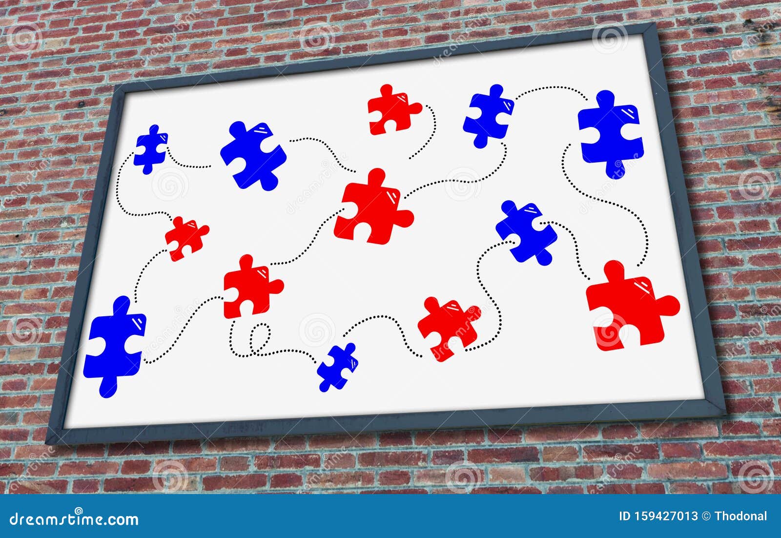 Teamwork Concept on a Billboard Stock Image - Image of concept ...