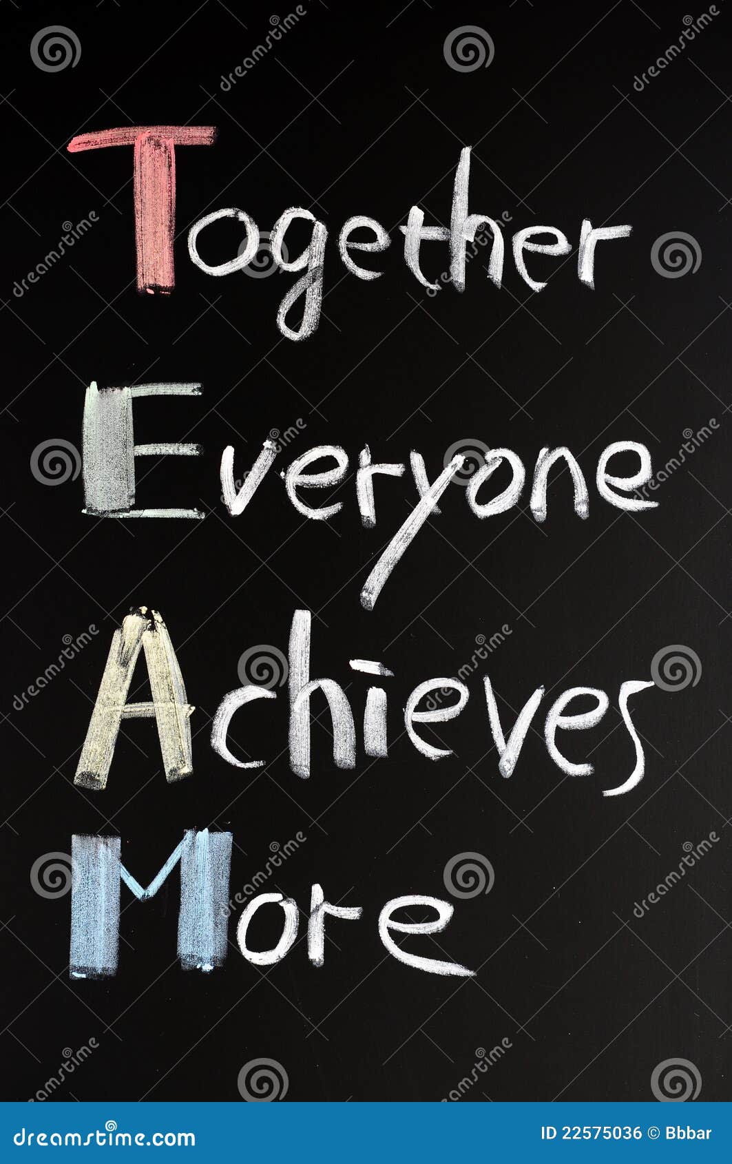 Teamwork Concept on Blackboard Stock Photo - Image of white, work: 22575036