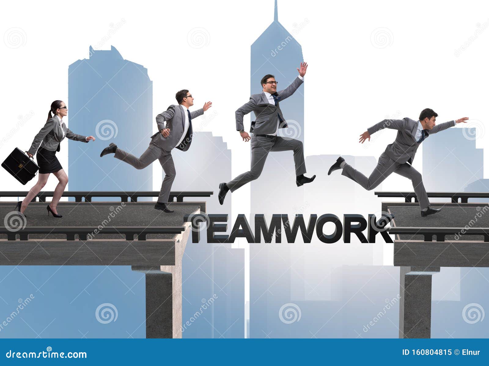 Teamwork Concept with Business People Crossing Bridge Stock Image ... Teamwork Concept with Business People Crossing Bridge Stock Image ...