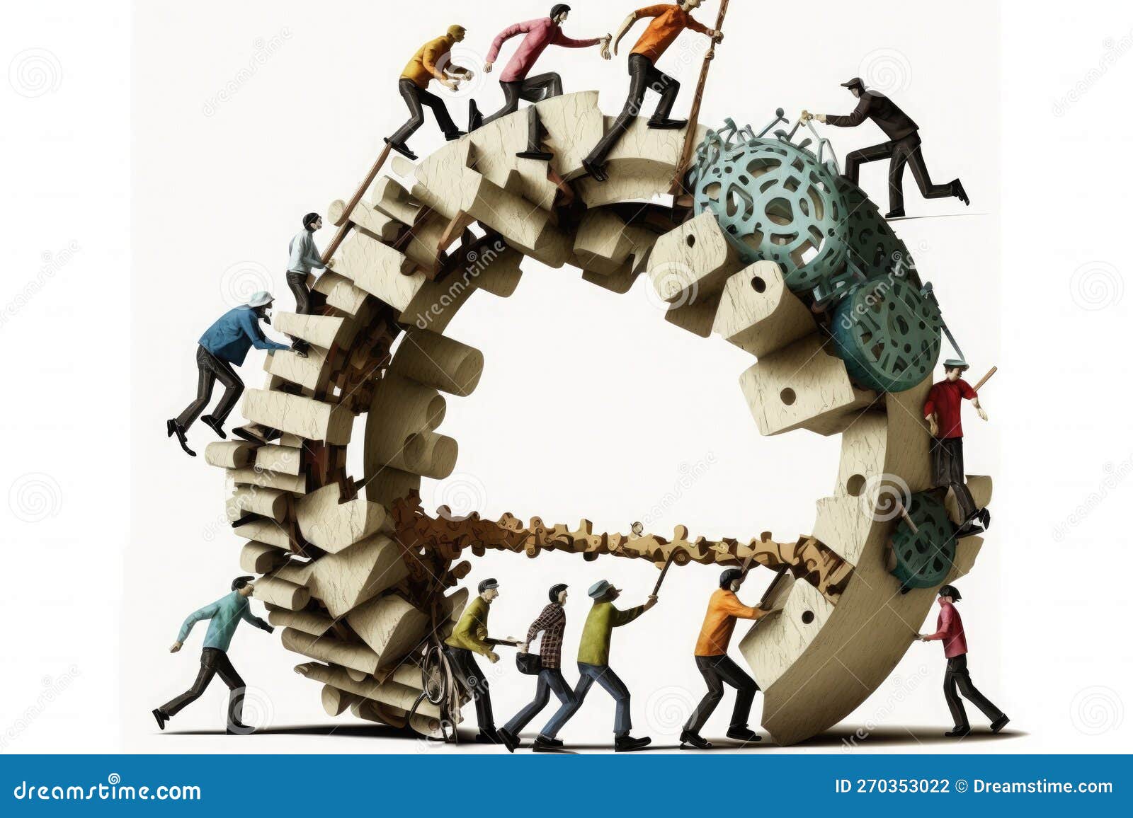 Teamwork Concept with Business Team Working Together. Symbol of ...