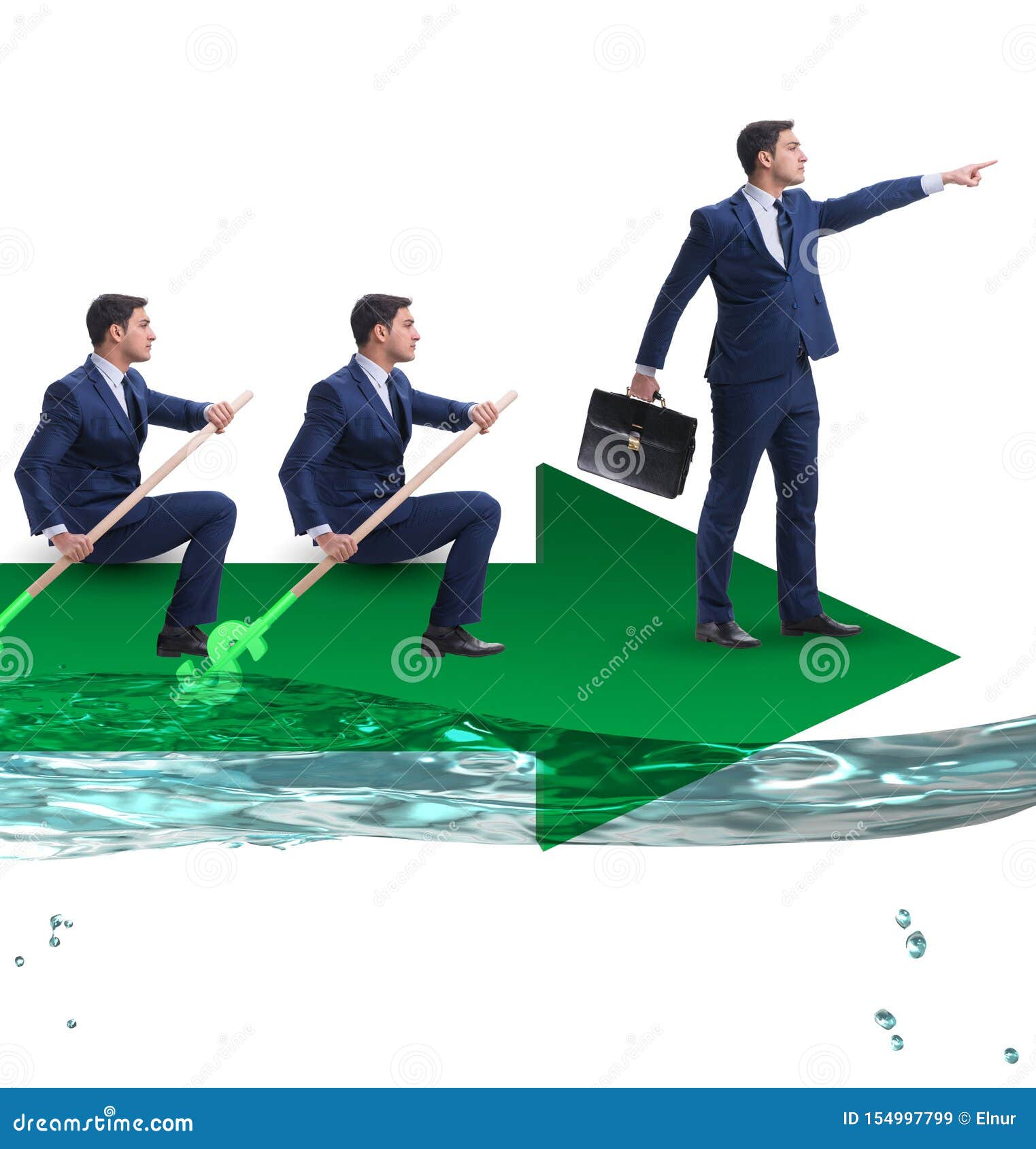 Teamwork Concept with Businessmen on Boat Stock Image - Image of crew ...