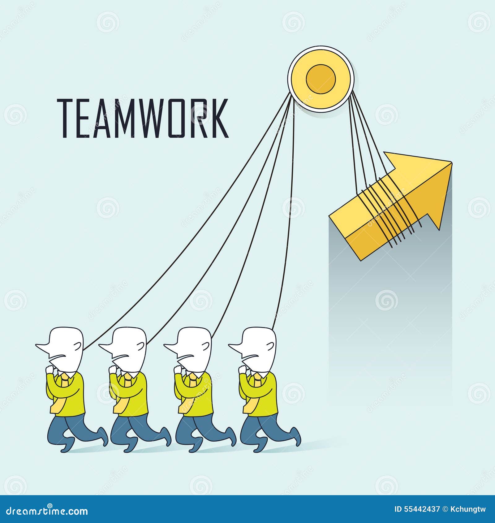 Teamwork concept stock vector. Illustration of plan, growth - 55442437