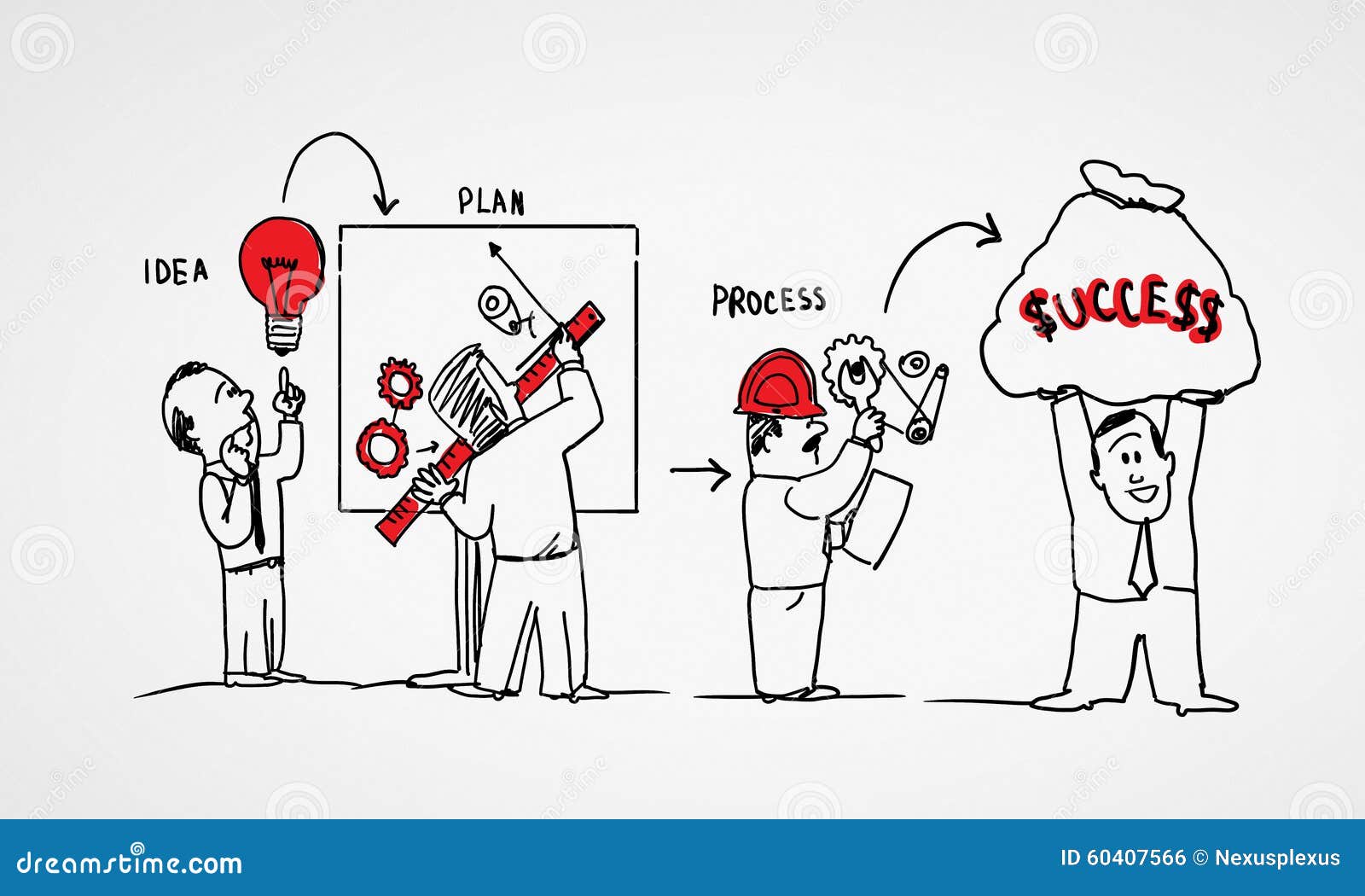 Teamwork concept stock illustration. Illustration of cartoon - 60407566