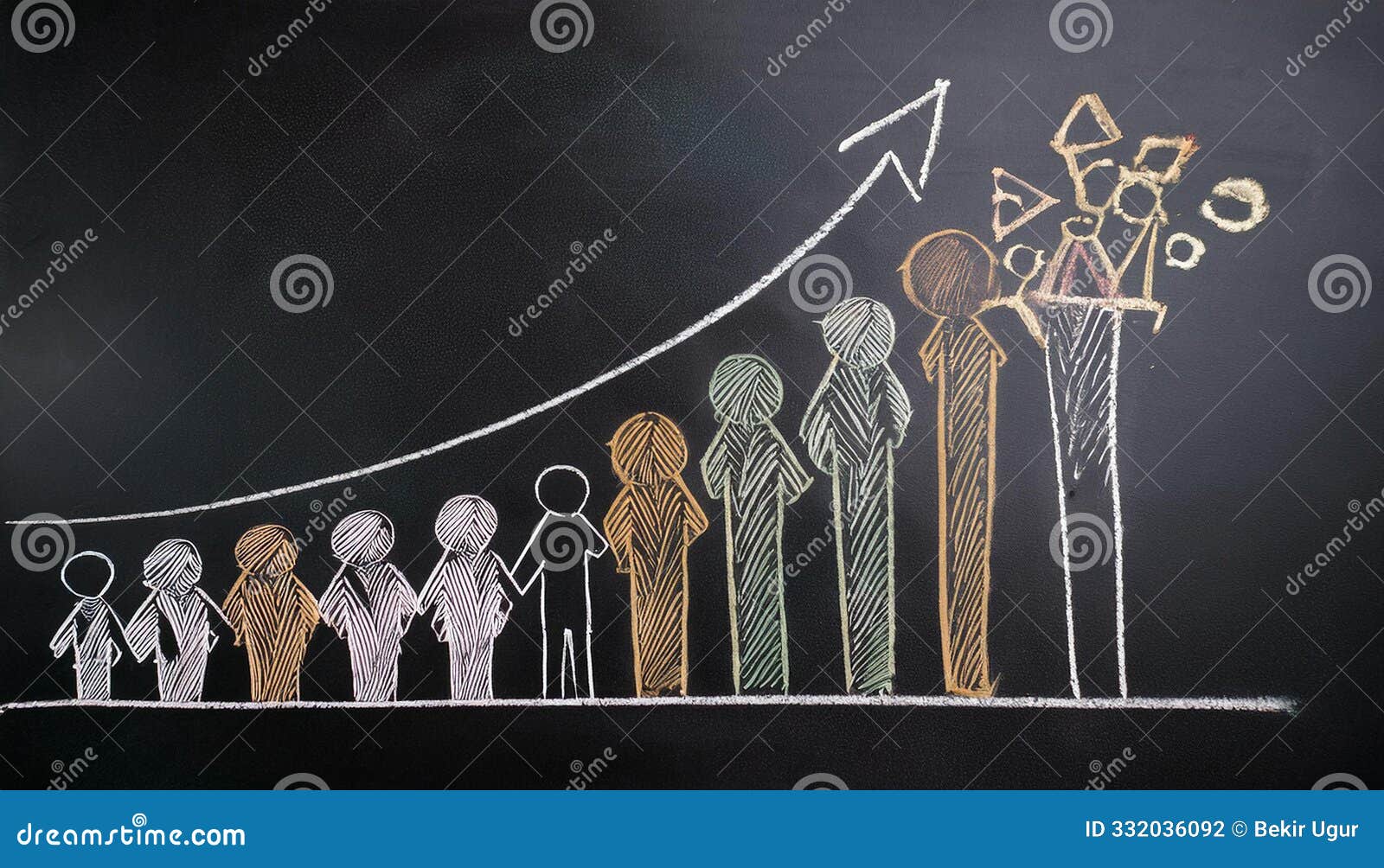 Teamwork Concept Chart with Business Elements Hand Drawn on Blackboard ... Teamwork Concept Chart with Business Elements Hand Drawn on Blackboard ...
