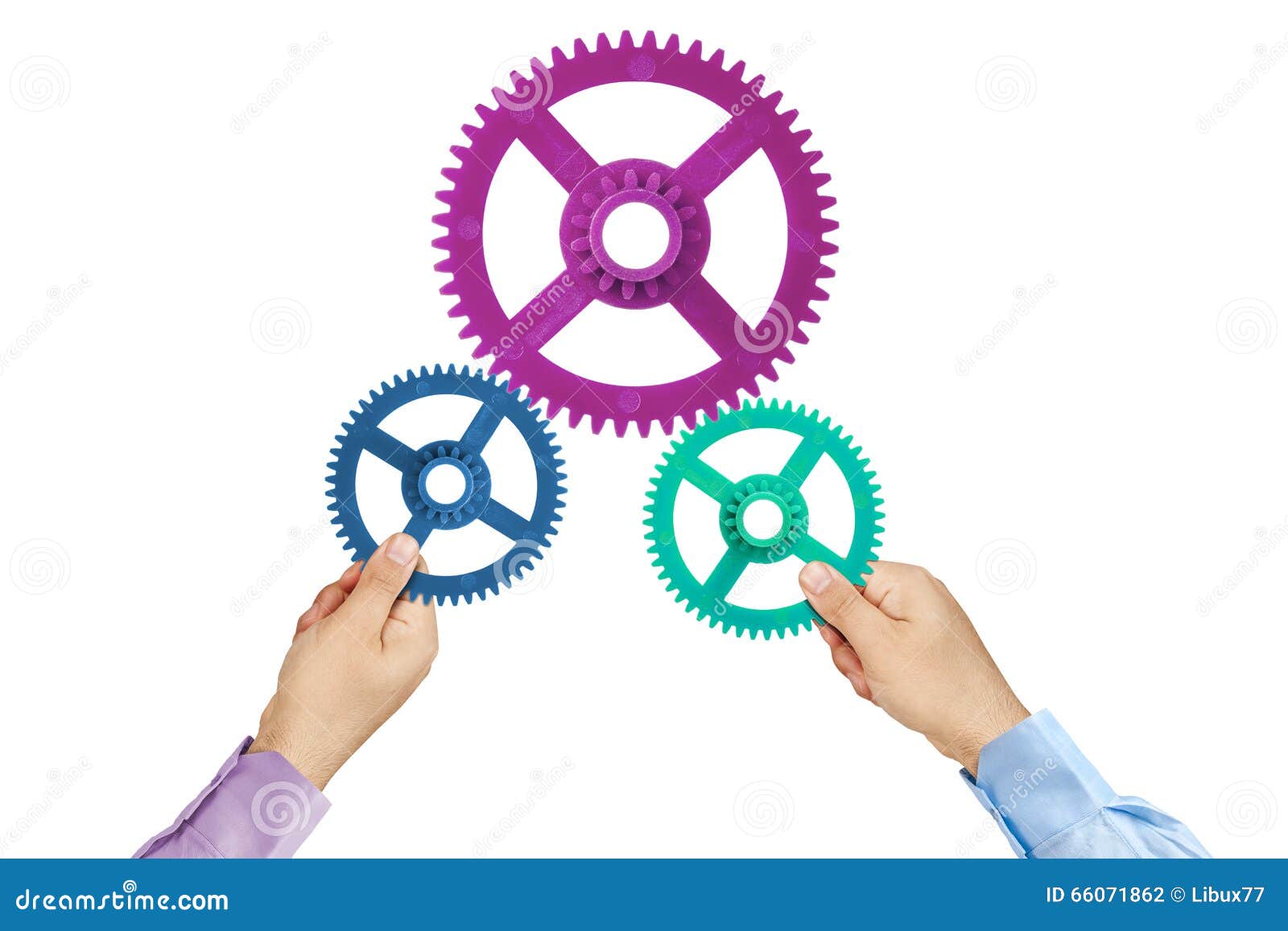 Teamwork Concept Cogwheels Hands Stock Photo - Image of cooperation ...