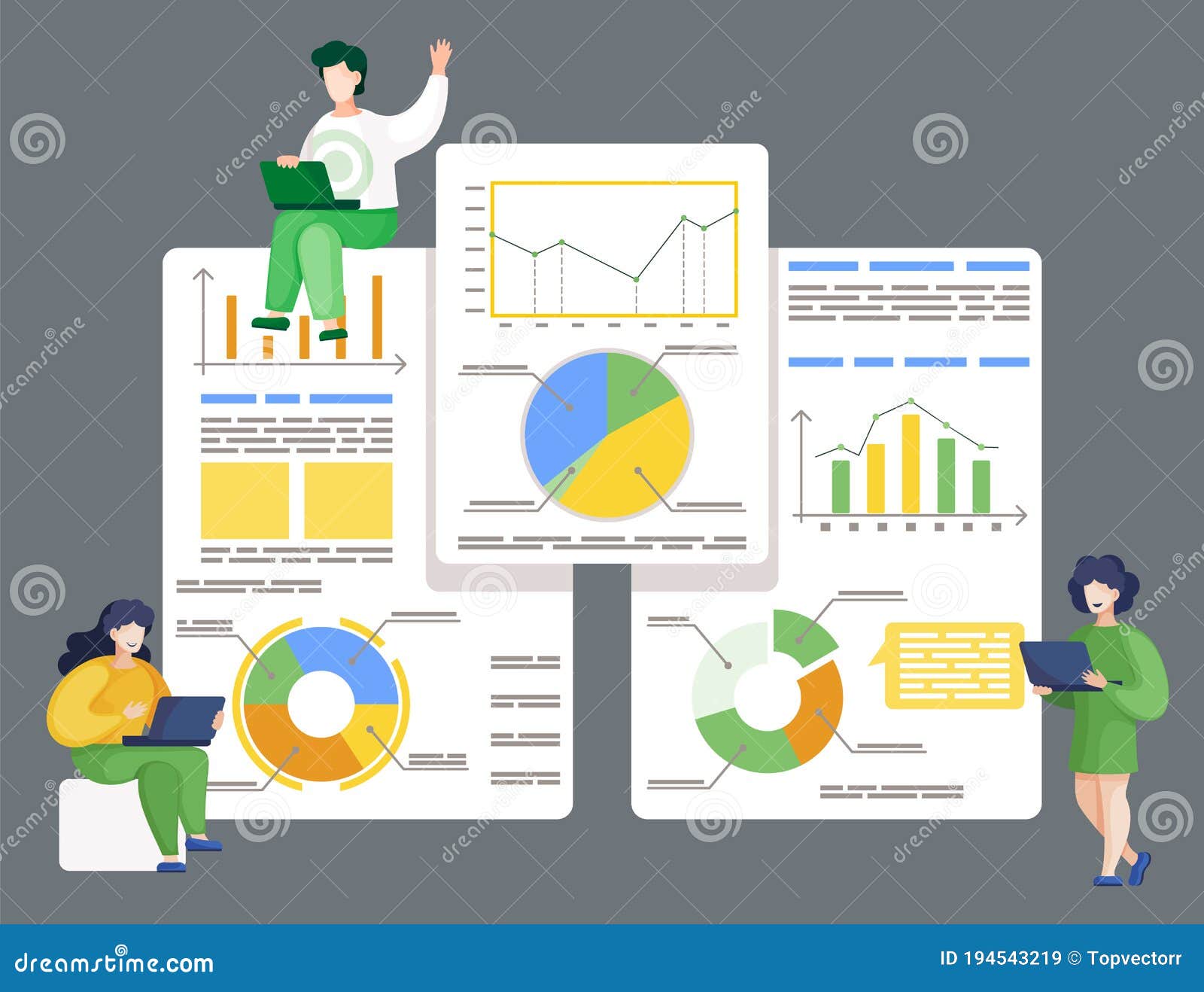 Teamwork Concept, Collaboration and Discussion Graphical Business ...