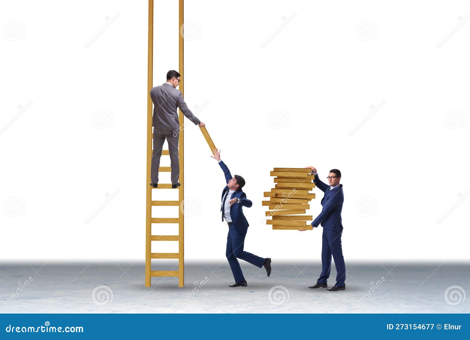 Teamwork Concept with Colleagues Helping Each Other Stock Image - Image ...