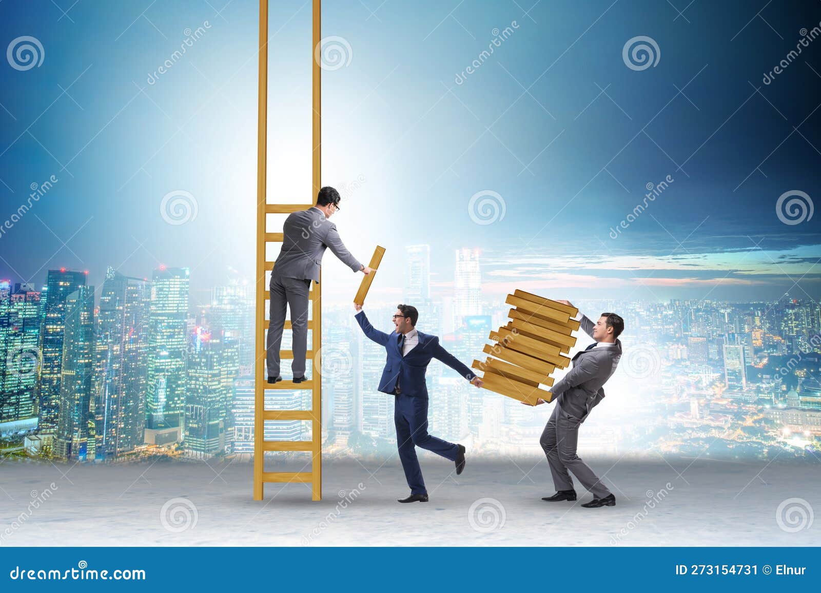 Teamwork Concept with Colleagues Helping Each Other Stock Image - Image ...