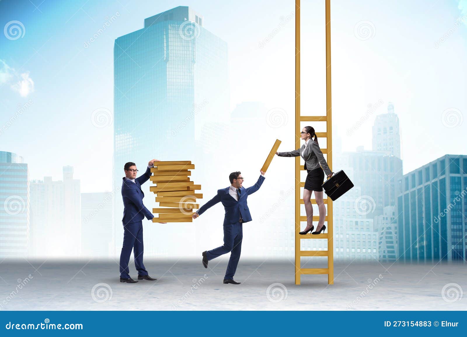 Teamwork Concept with Colleagues Helping Each Other Stock Image - Image ...