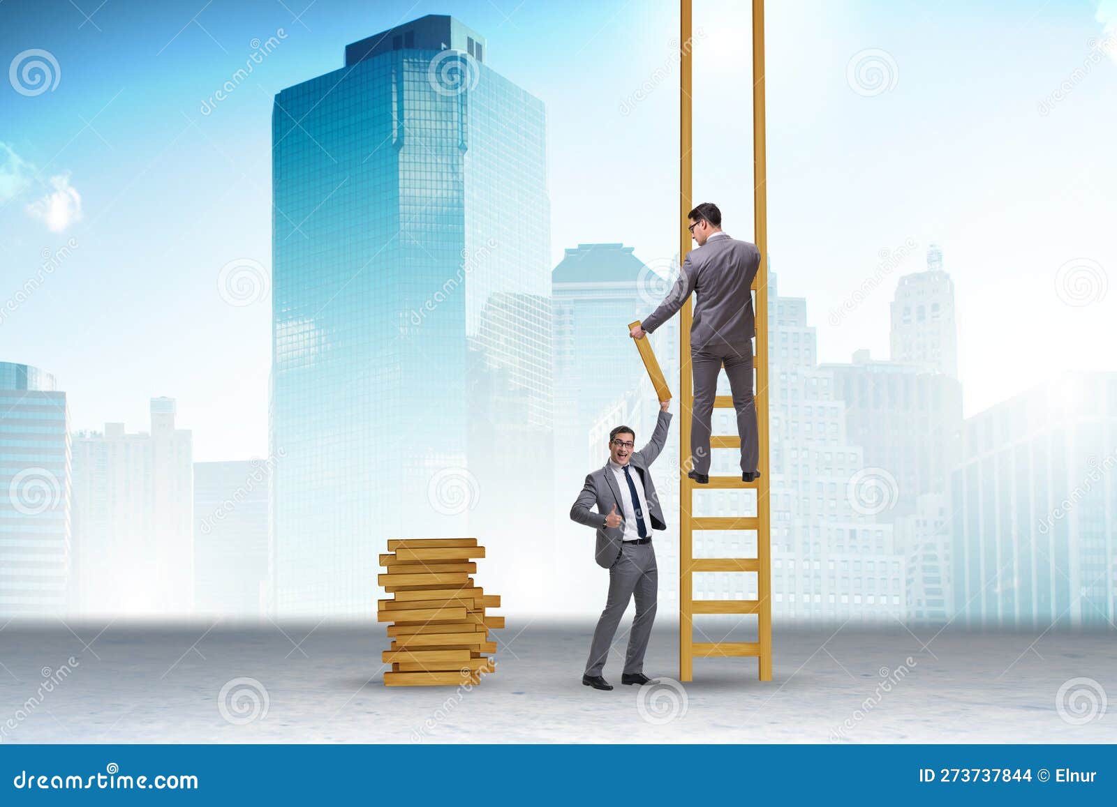 Teamwork Concept with Colleagues Helping Each Other Stock Photo - Image ...