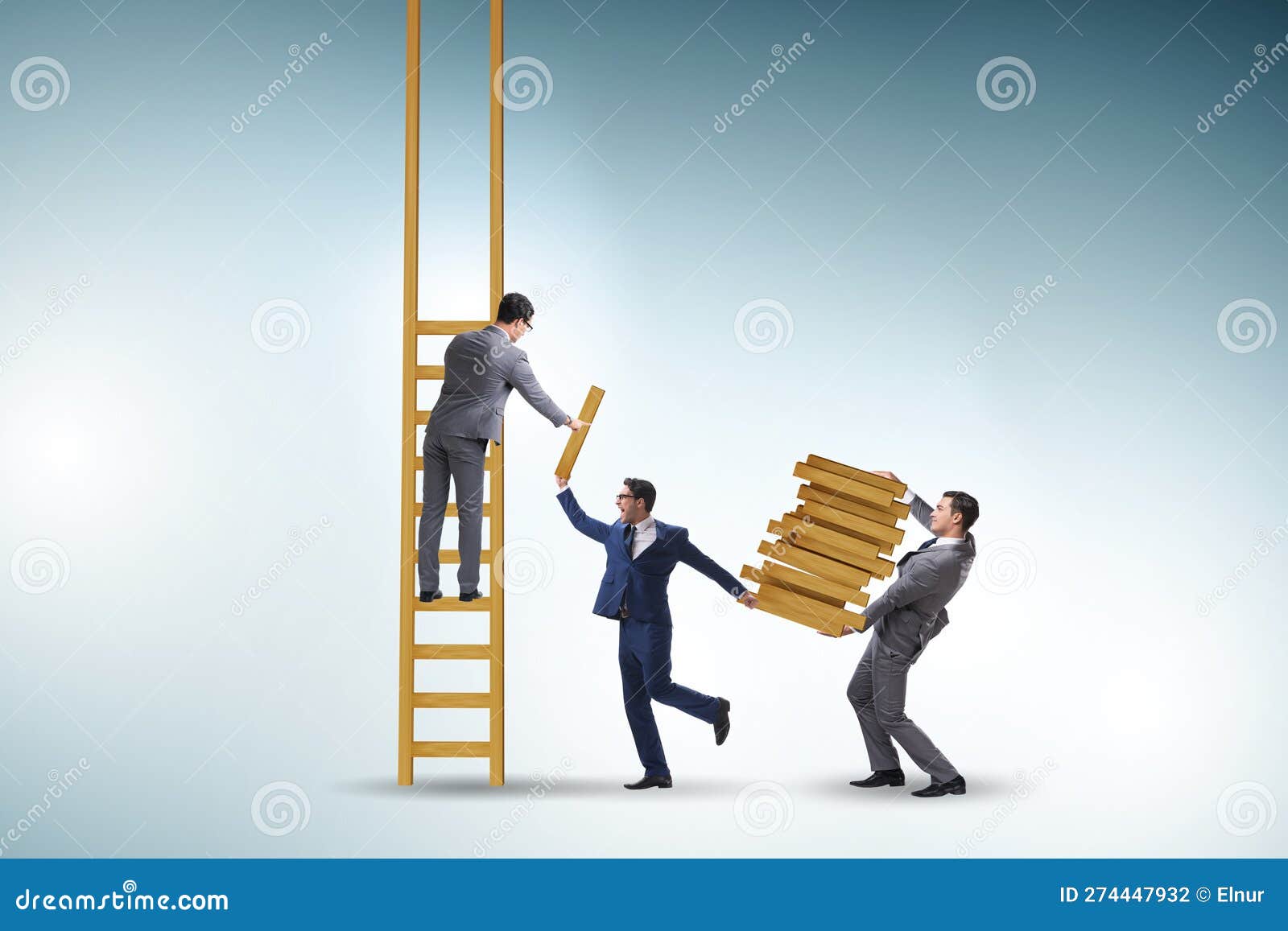 Teamwork Concept with Colleagues Helping Each Other Stock Photo - Image ...