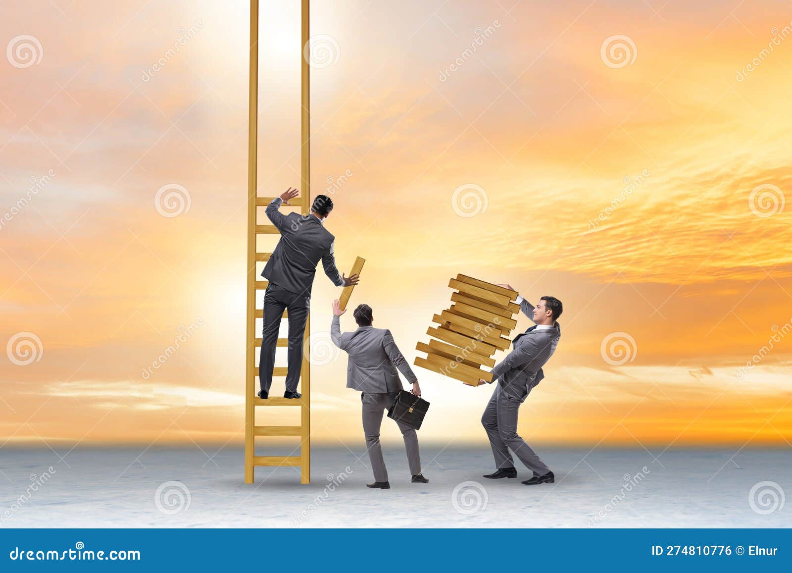 Teamwork Concept with Colleagues Helping Each Other Stock Photo - Image ...