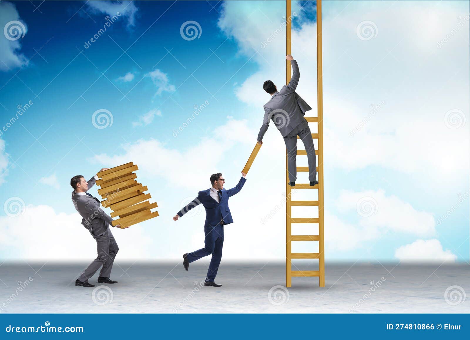 Teamwork Concept with Colleagues Helping Each Other Stock Photo - Image ...