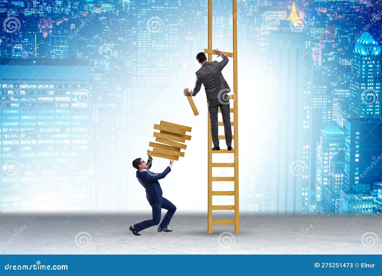 Teamwork Concept with Colleagues Helping Each Other Stock Image - Image ...