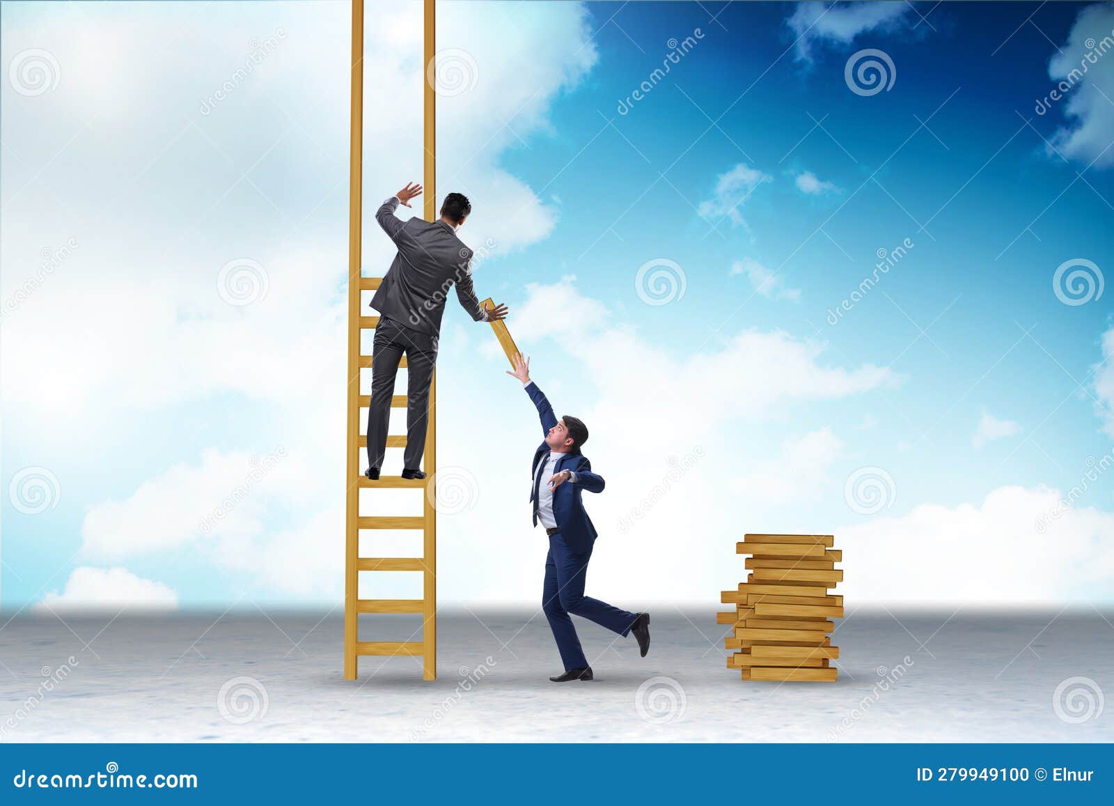 Teamwork Concept with Colleagues Helping Each Other Stock Photo - Image ...