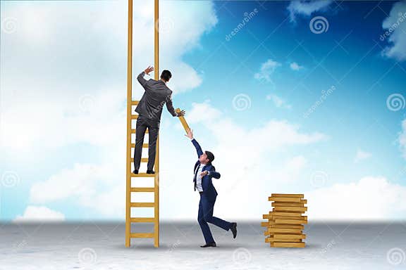 Teamwork Concept with Colleagues Helping Each Other Stock Photo - Image ...