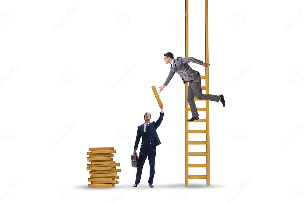 Teamwork Concept with Colleagues Helping Each Other Stock Image - Image ...