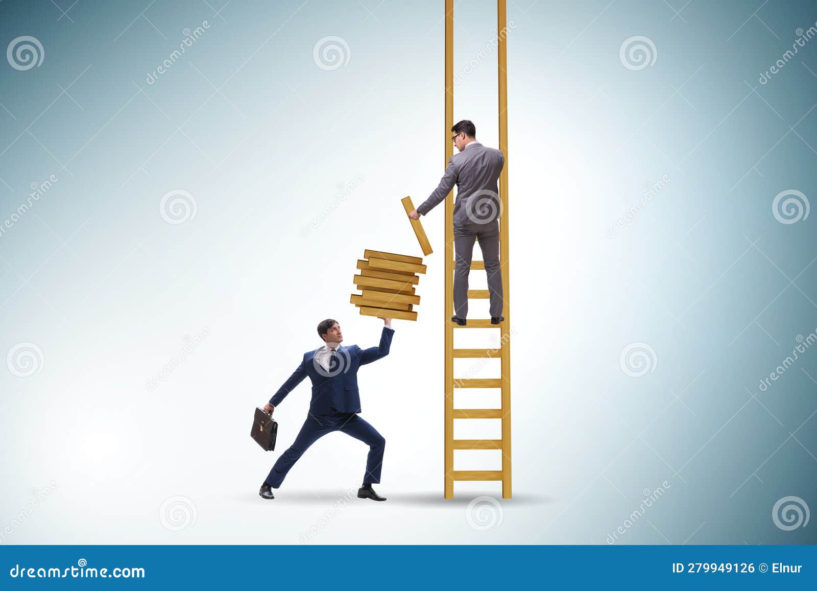 Teamwork Concept with Colleagues Helping Each Other Stock Photo - Image ...