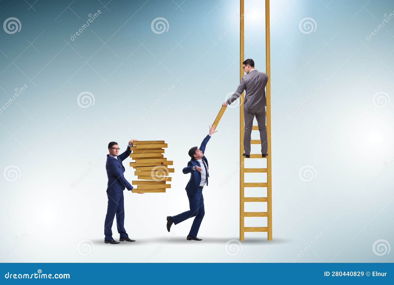 Teamwork Concept with Colleagues Helping Each Other Stock Image - Image ...