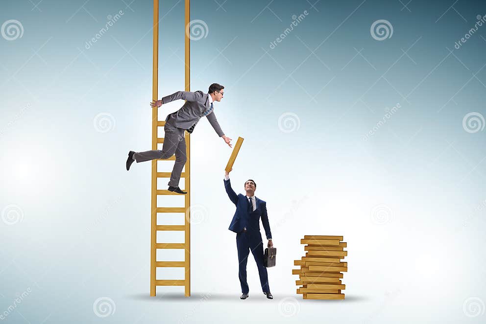 Teamwork Concept with Colleagues Helping Each Other Stock Photo - Image ...