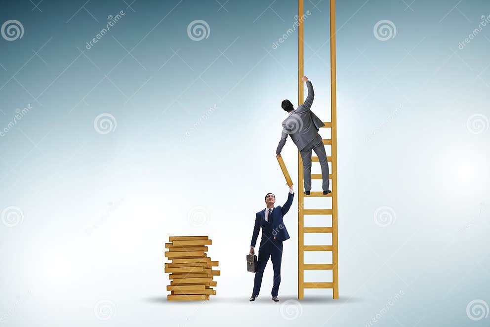 Teamwork Concept with Colleagues Helping Each Other Stock Image - Image ...