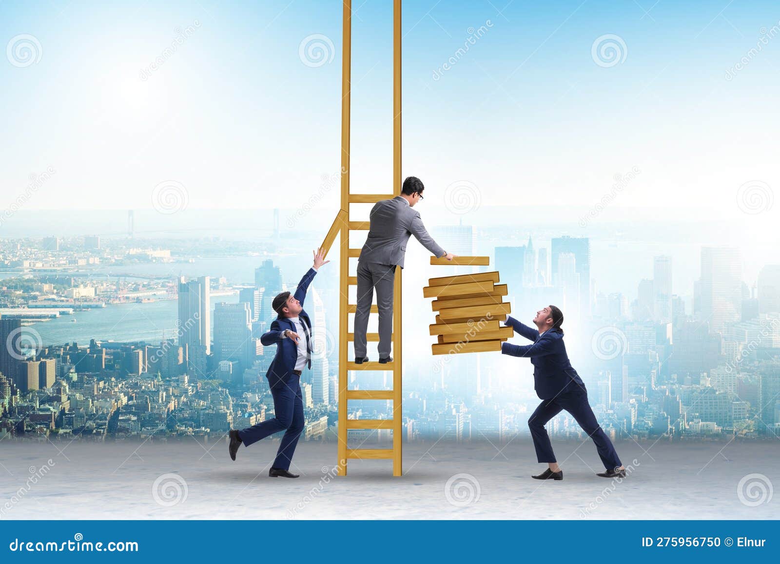 Teamwork Concept with Colleagues Helping Each Other Stock Photo - Image ...