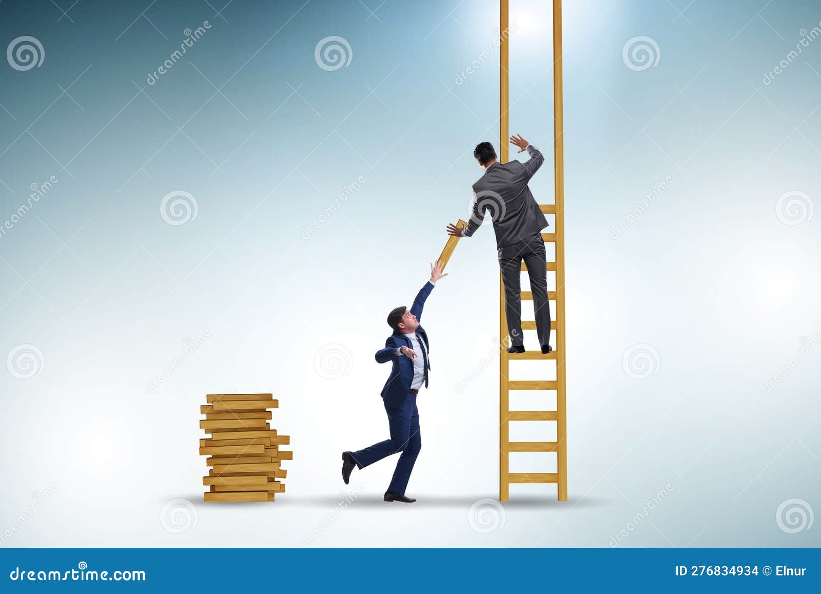 Teamwork Concept with Colleagues Helping Each Other Stock Photo - Image ...