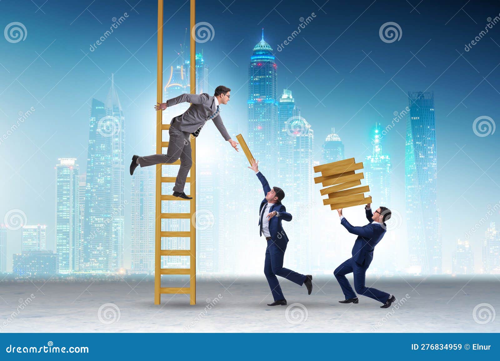 Teamwork Concept with Colleagues Helping Each Other Stock Image - Image ...
