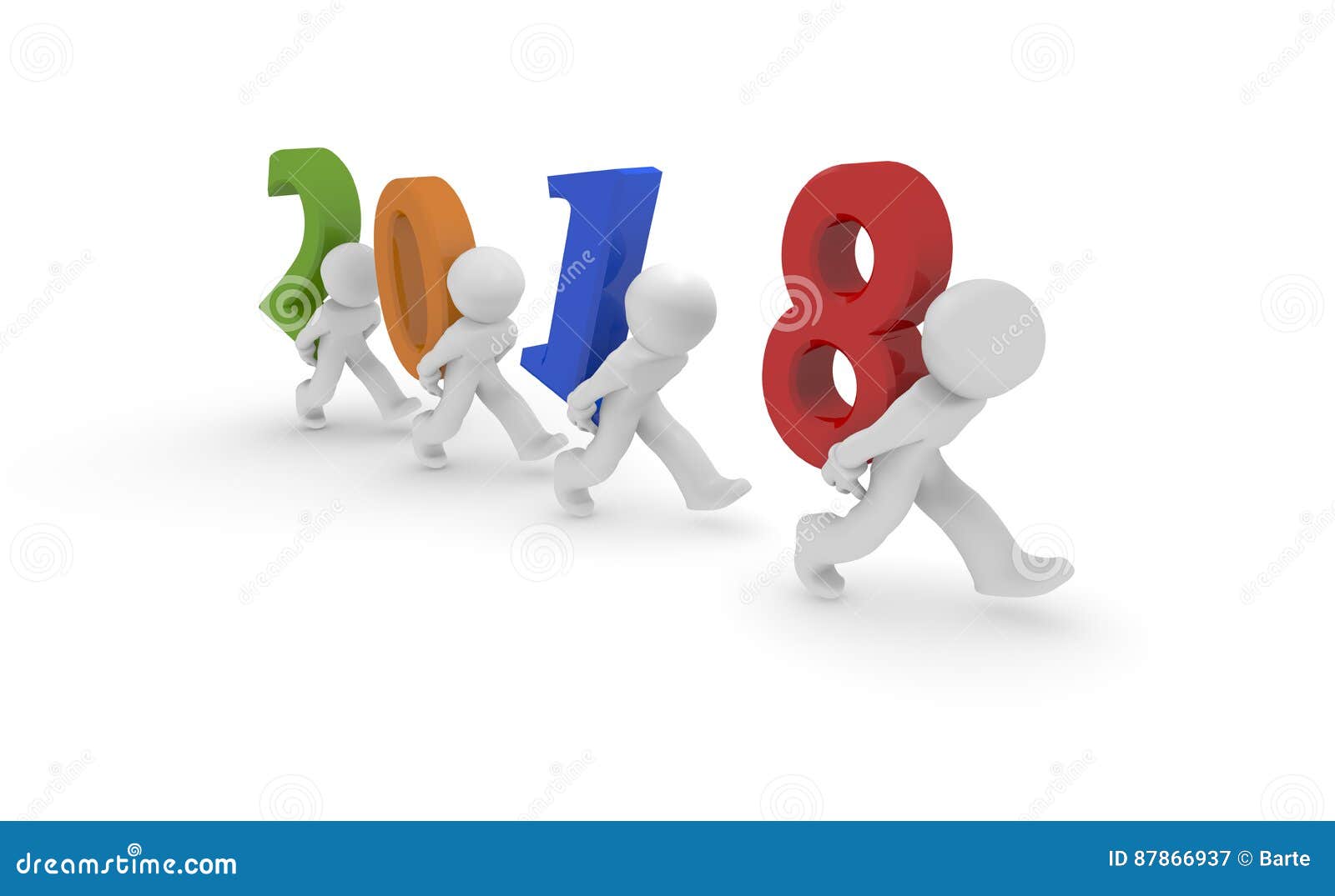 Teamwork Concept 2018 3d Image Stock Illustration - Illustration of ...