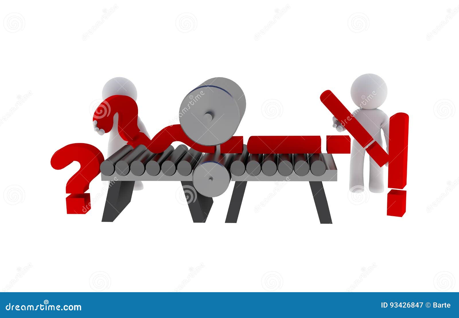 Teamwork concept 3d image stock illustration. Illustration of question ...