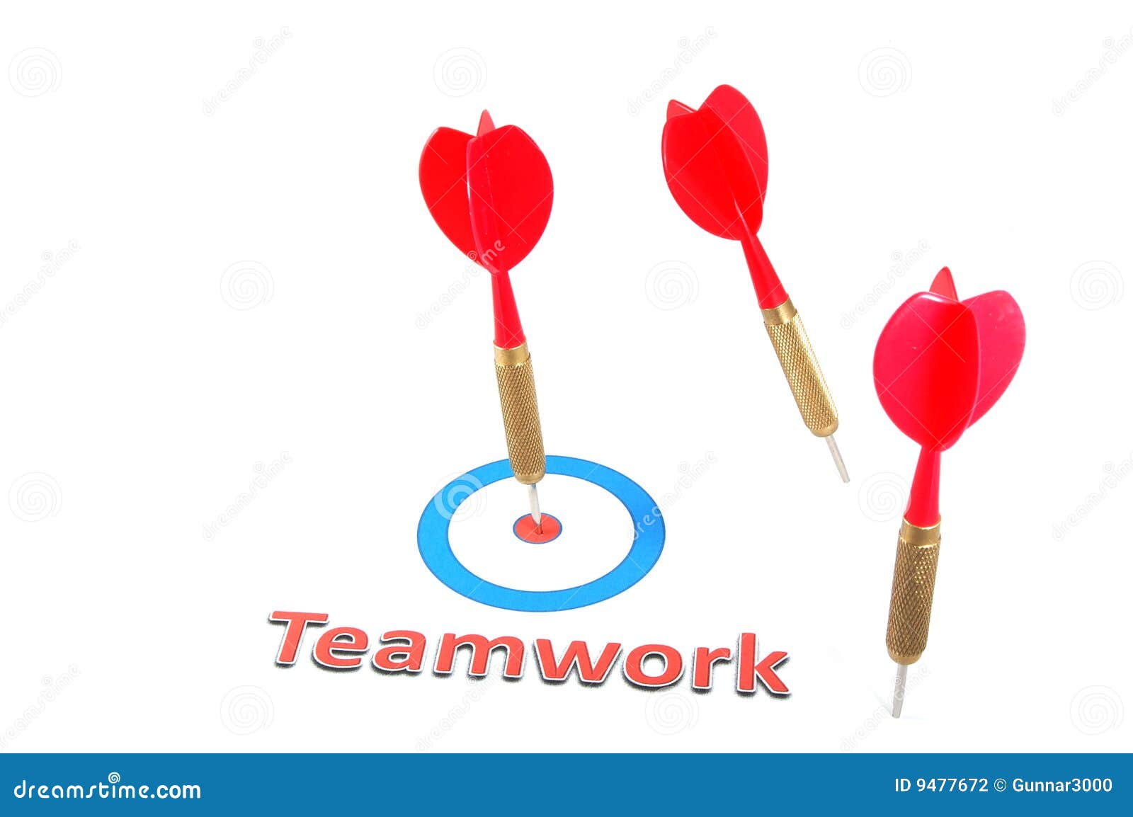 Teamwork Concept with Dart Arrow Stock Photo - Image of background ...