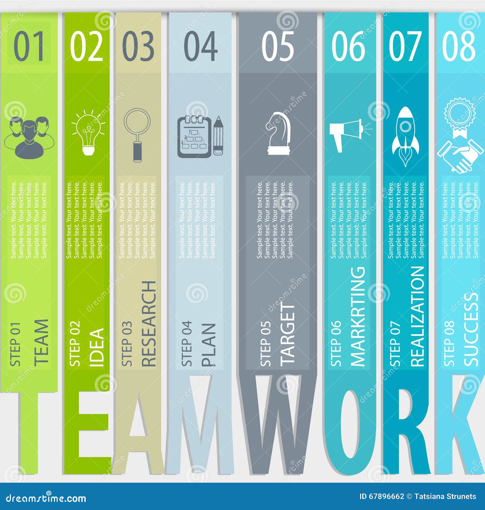 Teamwork Concept - Infographic. Stock Vector - Illustration of company ...