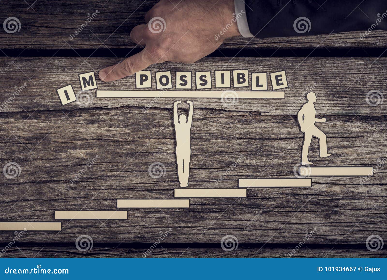 Teamwork Concept Making the Impossible Possible Stock Image - Image of ...