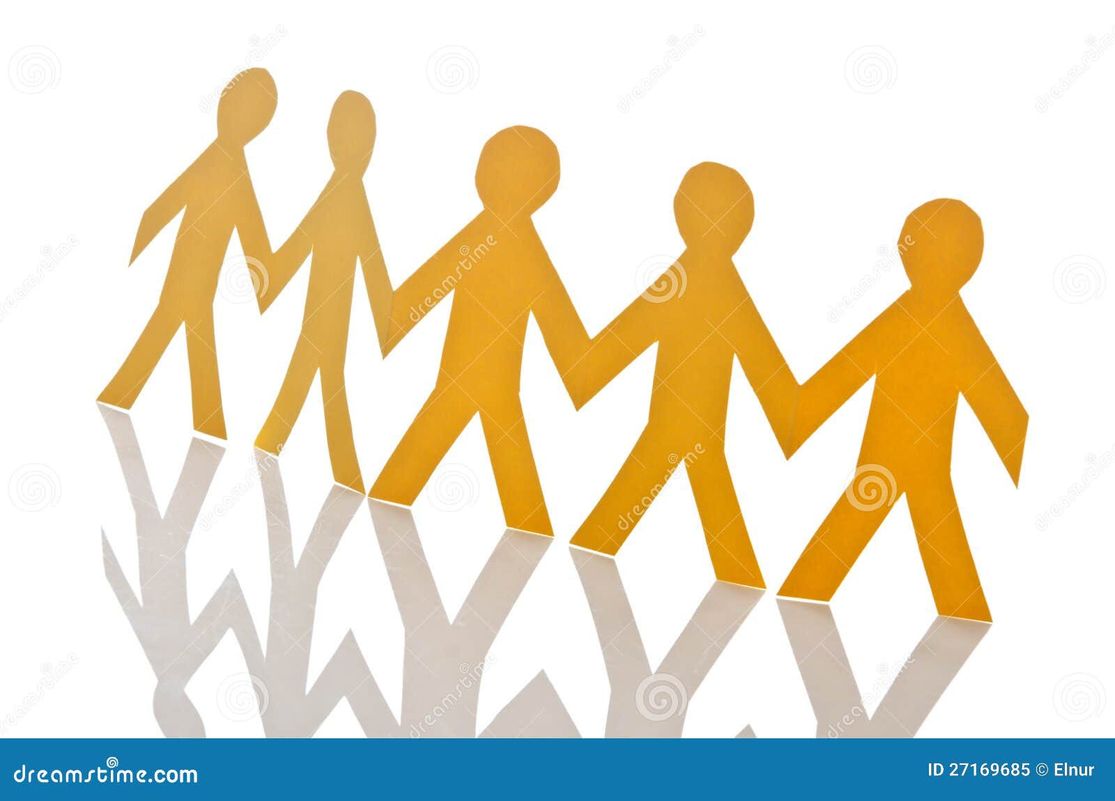Teamwork Concept - Paper Cut People Stock Image - Image of chain, copy ...