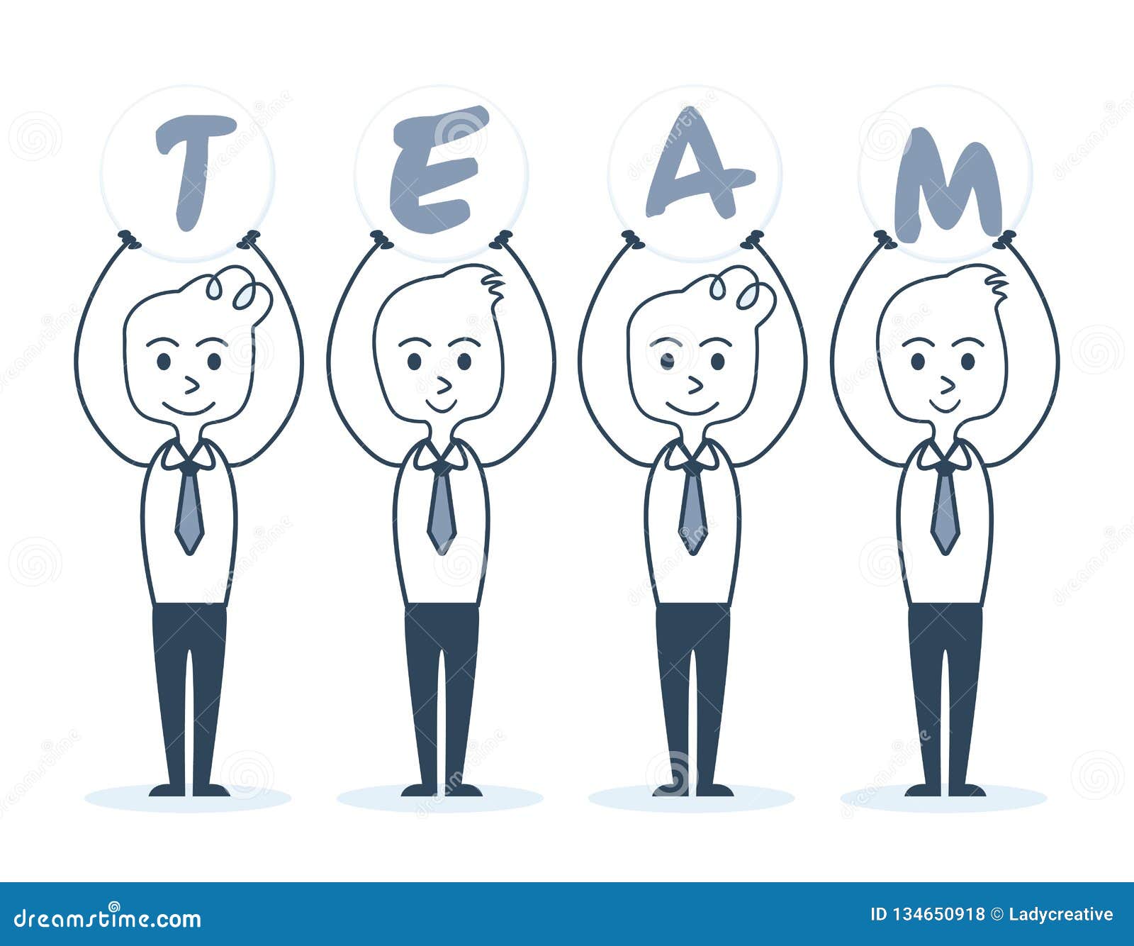 Teamwork Vector, Doodle Illustration, Business People Stock Vector ...