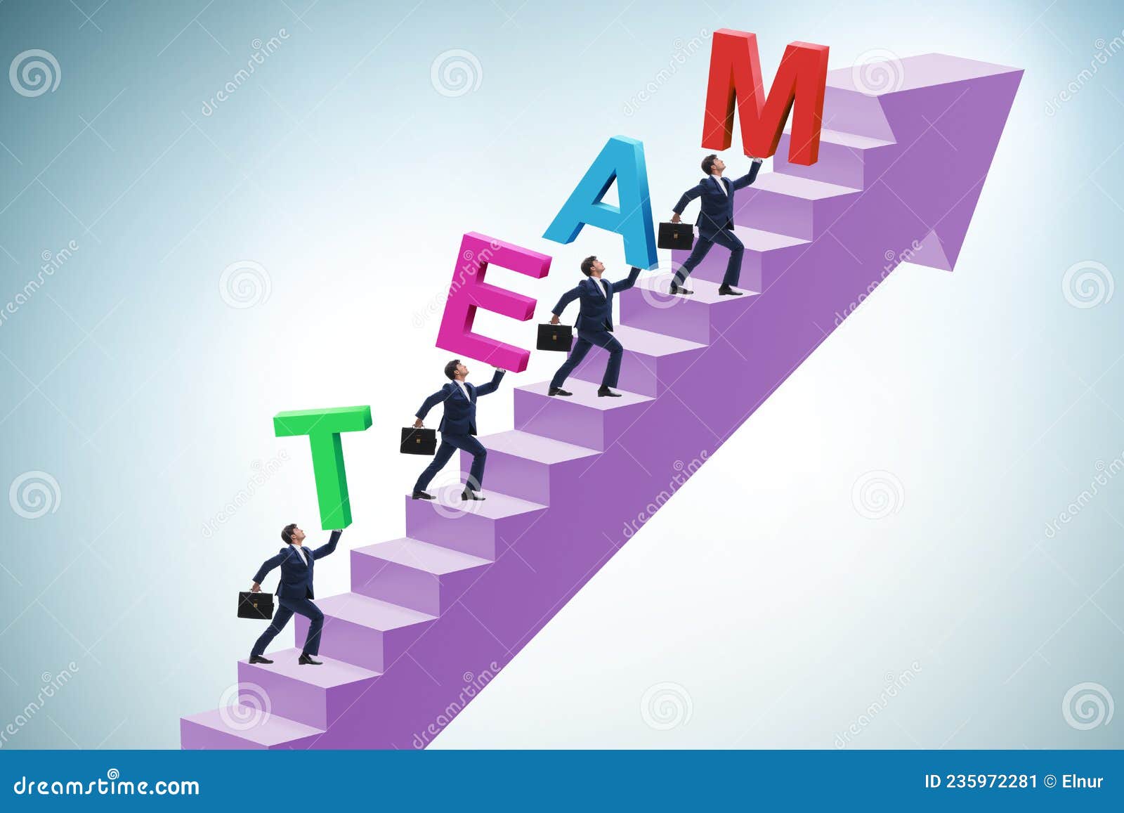 Teamwork Concept with People Carrying Team Letters Stock Image - Image ...