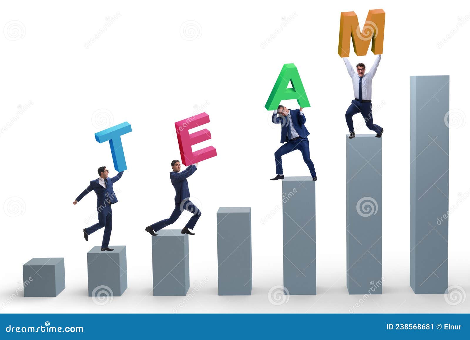 Teamwork Concept with People Carrying Team Letters Stock Image - Image ...