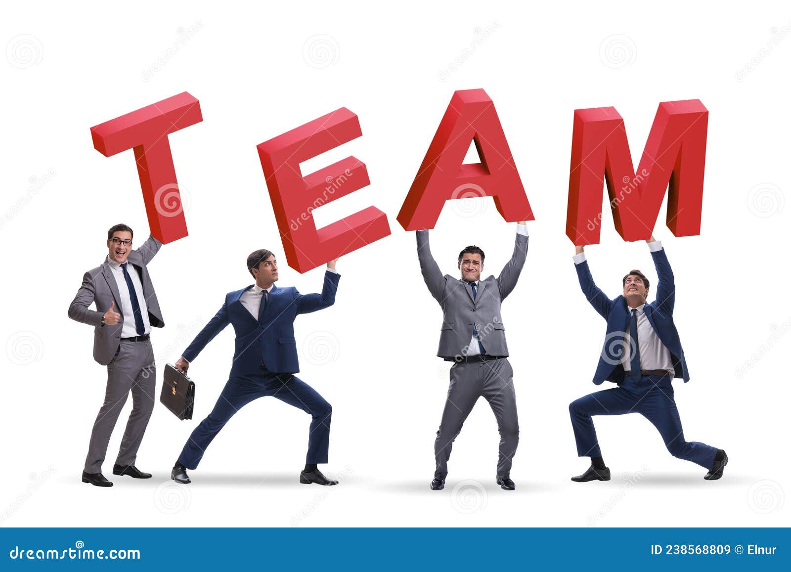 Teamwork Concept with People Carrying Team Letters Stock Image - Image ...