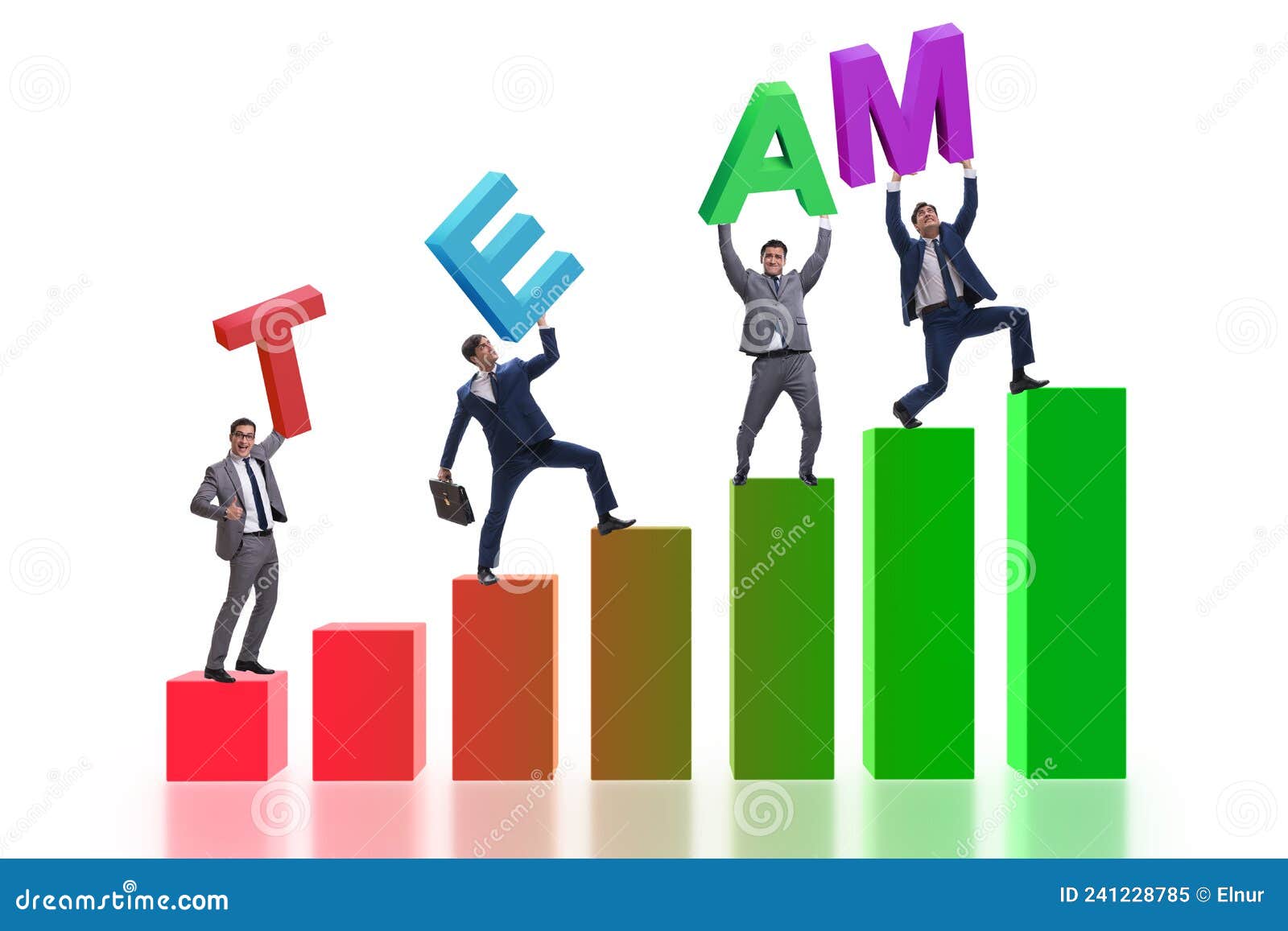 Teamwork Concept with People Carrying Team Letters Stock Image - Image ...