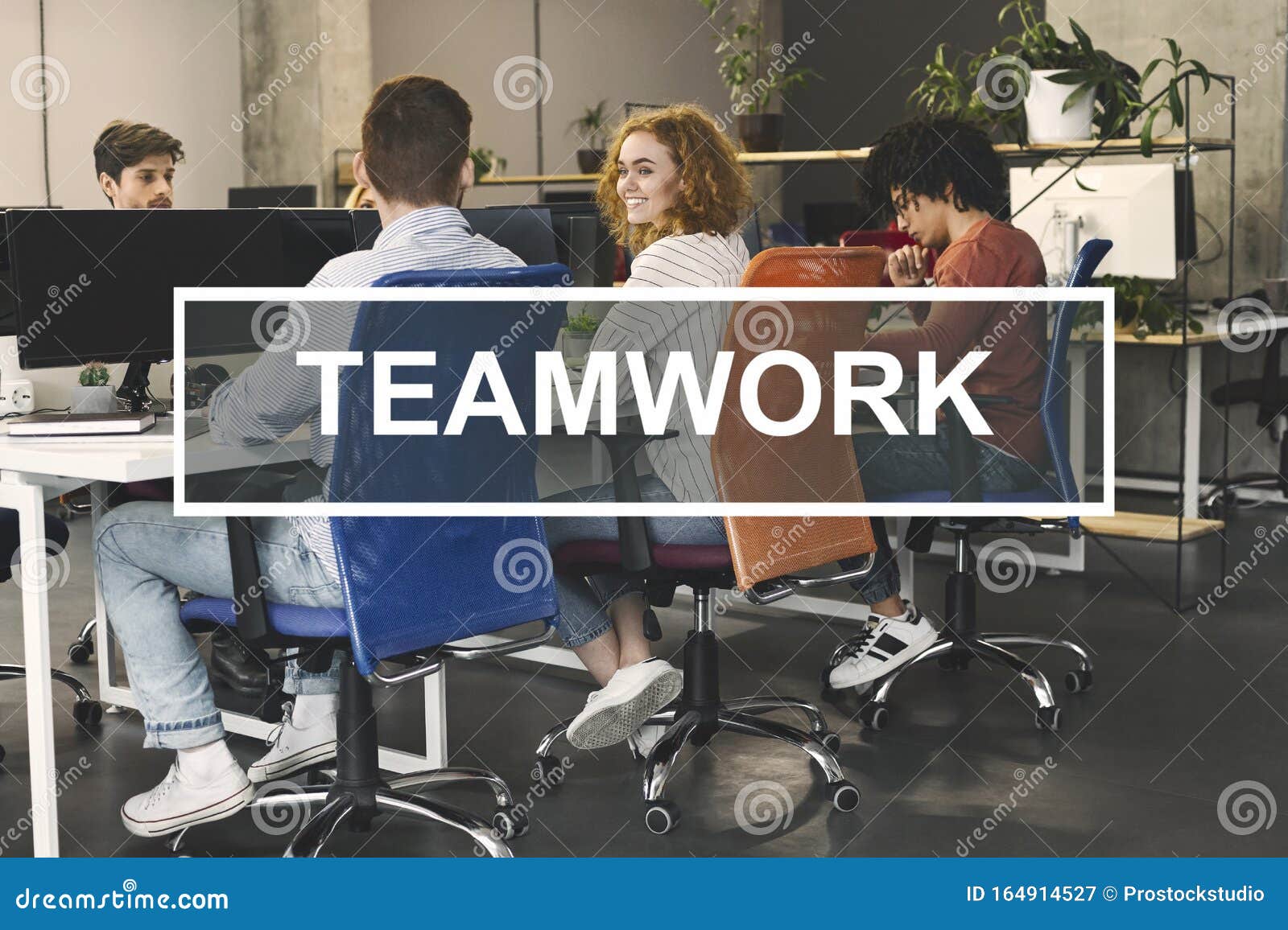 Professional Team Working in Modern Office Interior Stock Image - Image ...