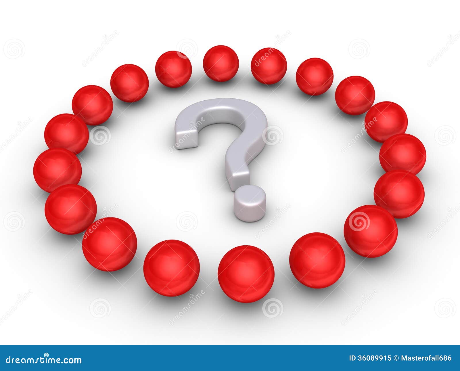 Teamwork Concept with a Question Mark at the Center Stock Illustration ...