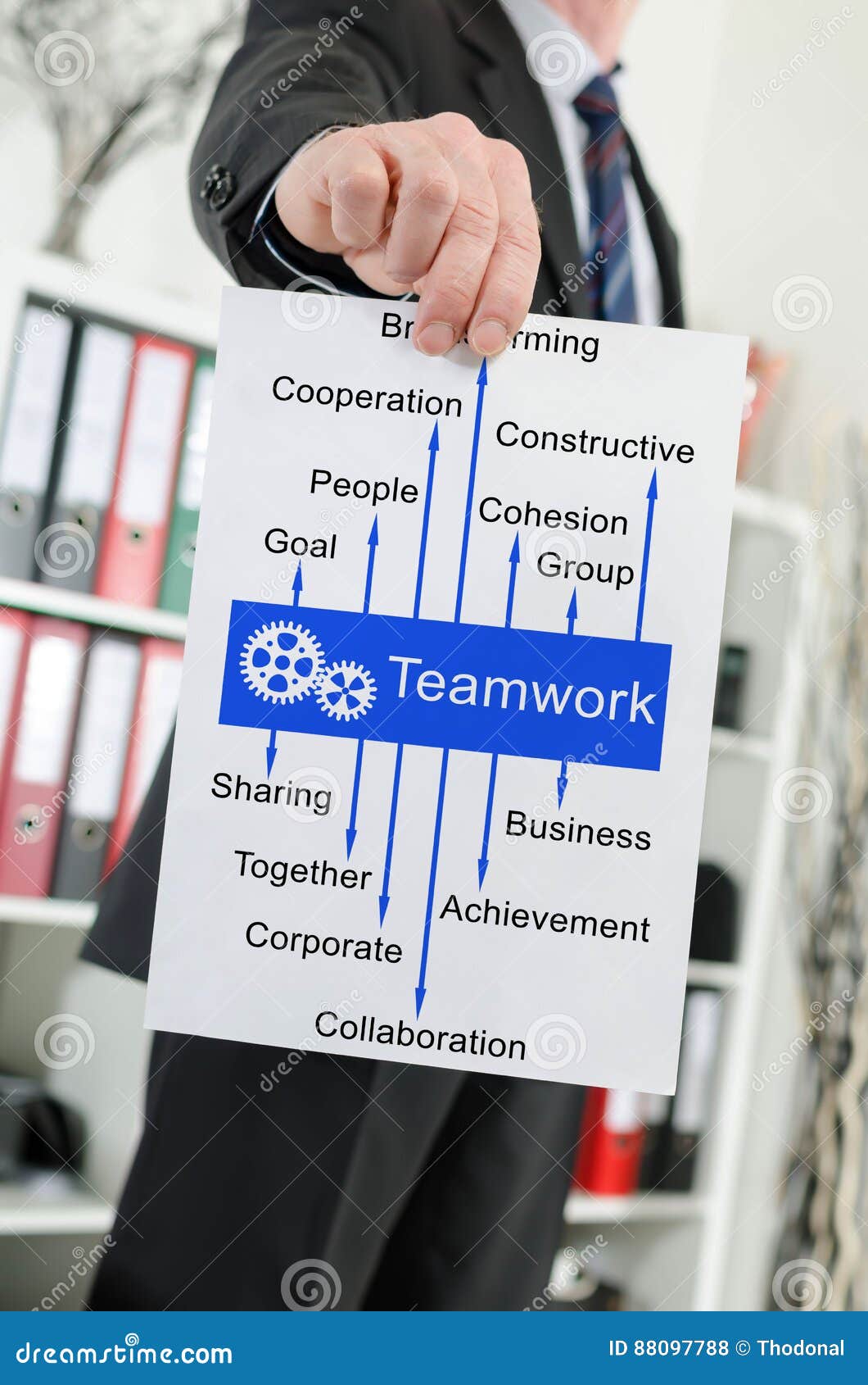 Teamwork Concept Shown by a Businessman Stock Photo - Image of ...