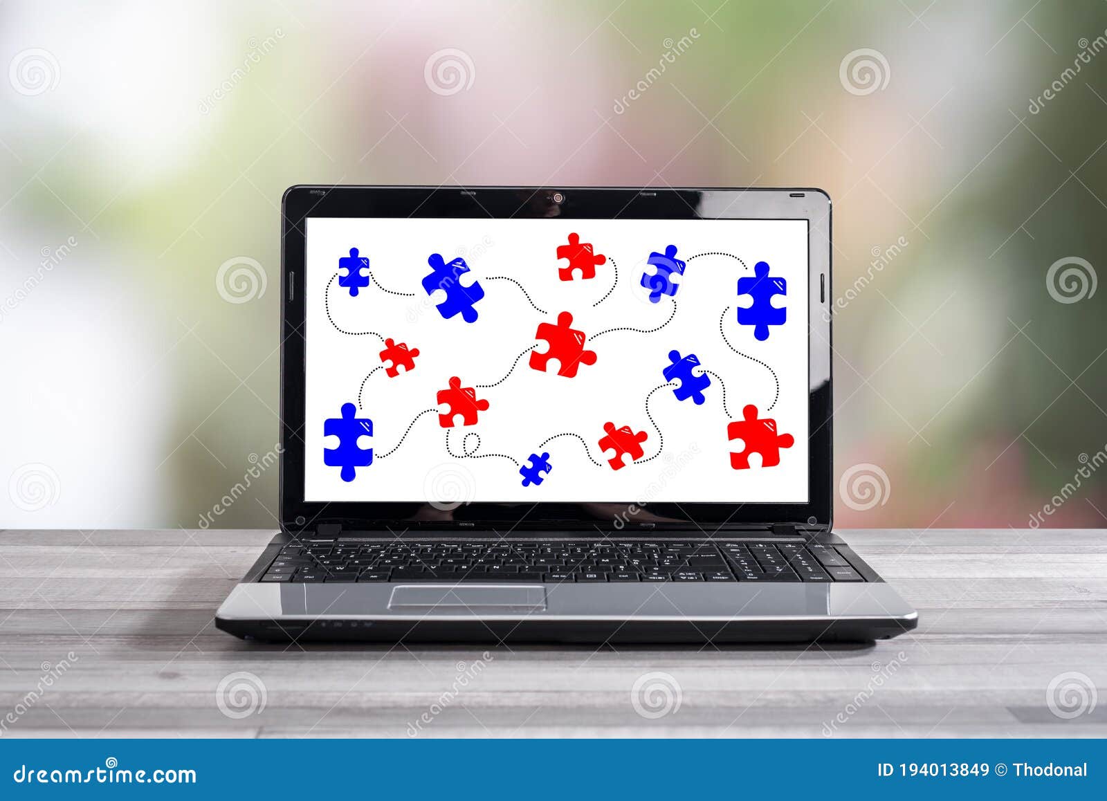 Teamwork Concept on a Laptop Screen Stock Image - Image of connect ...