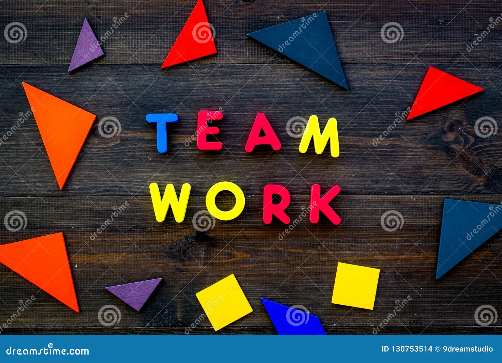 Teamwork Concept. Teamwork Techniques for Students Stock Photo - Image ...